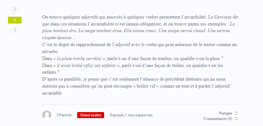 BRÛLER VIF - Question Orthographe